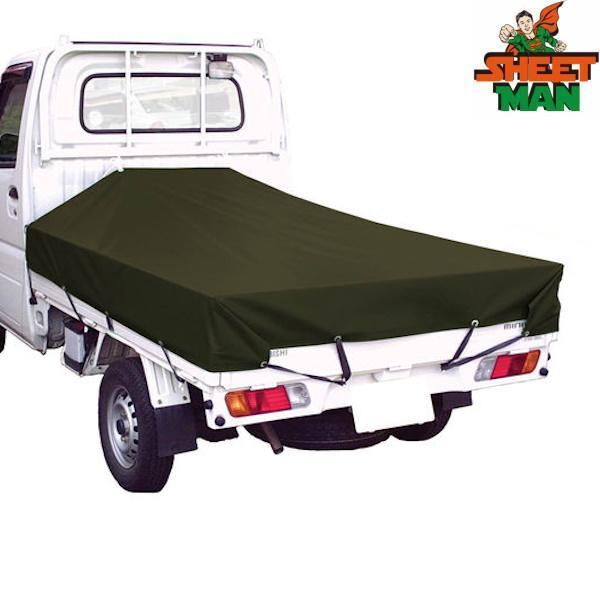 ●丈夫な真鍮ハトメを使用●ポリエステル基布に樹脂コーティングを施し、耐水・耐候・耐久性に優れたシートです。[仕様]シートサイズ：190×210cm適応荷台サイズ：140×200cm【付属品】・ゴムロープ12本・繊維ロープ2本