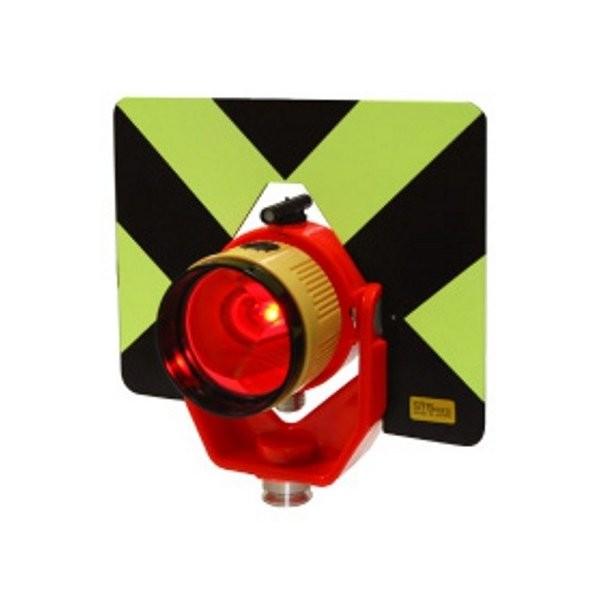 ●プリズムを発見しにくい場合などに最適なLEDライト付2.5インチプリズムをセット。●トンネルなどの暗い場所での使用に最適です。●ボタンを押すとLEDライトが点滅して光ります。※10m以上話してご使用ください。[仕様]サイズ：2.5inch...