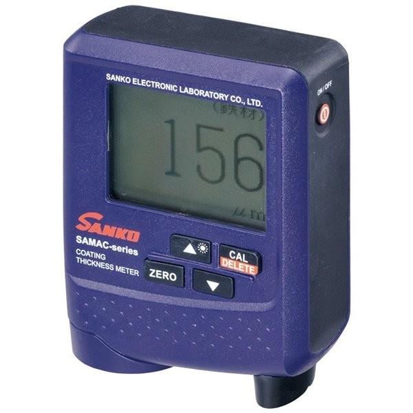 ●手のひらサイズの軽量ボディ●キー操作が簡単、スムーズな膜厚測定。●バックライト機能付、暗所での測定も可能。[仕様]測定方式：電磁誘導式 測定範囲：0〜2.5mm ▼表示分解能：1μm：0〜999μm　切替により0.1μm：0〜400μm　...