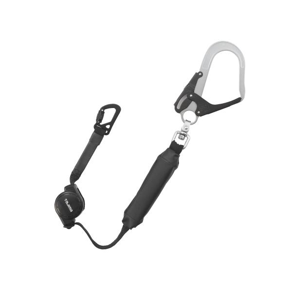 ●使用可能質量130kg対応●ハーネス型と胴ベルト型どちらにも対応できる兼用ランヤード●両側巻取り方式 小型巻取器（ロック装置なし）●ランヤードを好みの長さに固定できるアジャストストッパー付●軽量スチールフックL5●高耐久布製カバー採用●背...