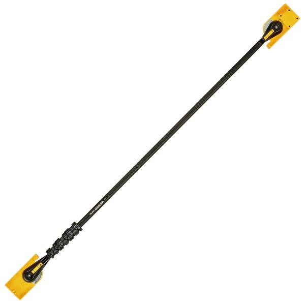 ●キャッチが脚立なしで天井にセットできまたコンクリート、アルミにもセットできます●筋交い定規、バカ定規、仮止め治具としても使えます●対角検査ができます[仕様]適用下げ振り：現行全ての機種に対応伸縮長：1.64ｍ〜4.1ｍ[材質]本体：アルミ