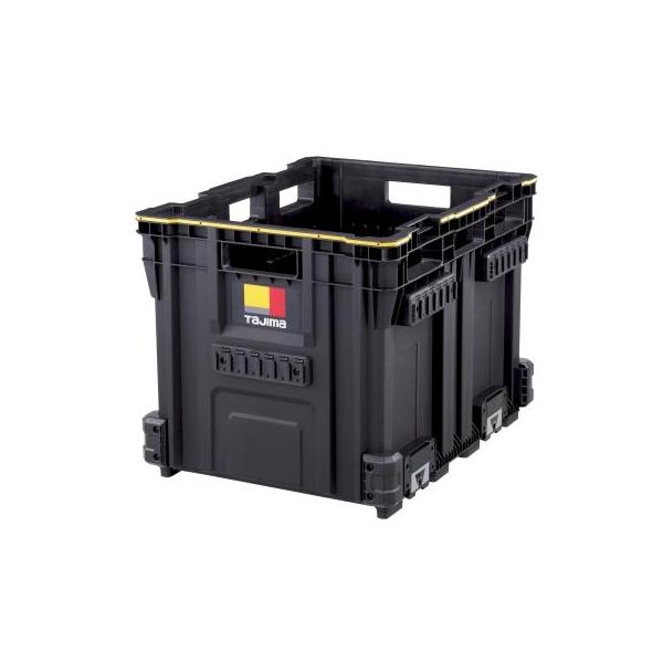 ●従来サイズでは収納できなかった大型電動工具の収納と安全な運搬を目的とした大型のバスケット型ツールボックス●内側・外側にセフホルダー機能（70個）を搭載●重ねて置くだけでしっかりと連結する荷崩れ防止仕様●持ち運びに困らないハンドル穴付（8か...