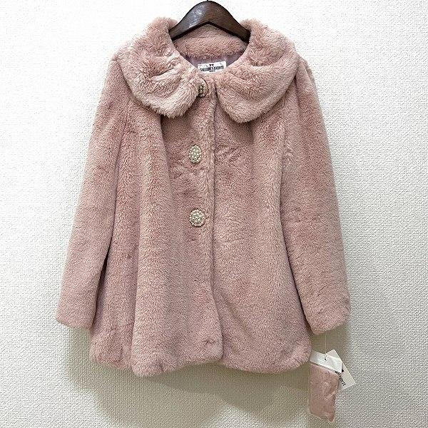 商品名（タイトル）：#wnc ギャラリービスコンティ GALLERY VISCONTI コート 2 ピンク パール エコファー タグ付き 美品 レディース [882165]ブランド名：ギャラリービスコンティ(GALLERY VISCONTI...