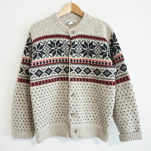 商品名（タイトル）：#wnc ミネソタラグ THE MINNESOTA RUGG カーディガン MEDIUM ベージュ 黒 赤 ニット ノルディック柄 メンズ [903889]ブランド名：ミネソタラグ THE MINNESOTA RUGGア...