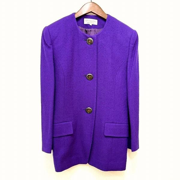 商品名（タイトル）：#wnc ミラショーン duemila di milaschon ジャケット 40 紫 ノーカラー レディース [923124]ブランド名：ミラショーン(duemila di milaschon)アイテム名：ジャケットサ...