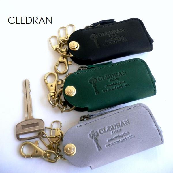 　CLEDRAN/クレドラン　日本のレザーブランド　【サイズ】　1sz　幅9.7　高さ4.5　マチ2　重さ(g)40　素材　革:牛革　原産国　日本　ファスナー開閉式　キーリング×3　レバーナスカン×1　　＊目安としてご参考下さい。　CLED...