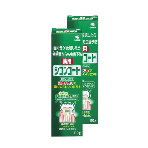 シコンコート 研磨剤無しで歯にやさしい 薬用ハミガキ 虫歯予防 研磨剤無配合 ミントの香り 110ｇ 【医薬部外品】