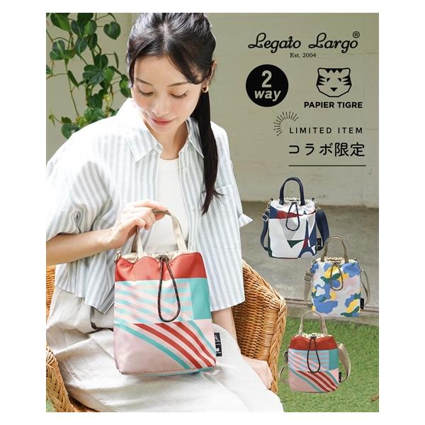 【カラー】A(ライトブルー)/B(ミックス)/C(ピンク) 【素材】材質＝ポリエステル　サイズ＝たて約21×よこ(上部)約21×よこ(底部)約17×まち幅約9cm　開閉＝巾着　ポケット＝中：1個(オープン)　外：1個(オープン)　持ち手の長...