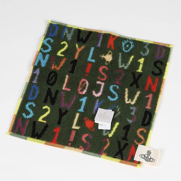 新品　ヴィヴィアン・ウエストウッド　タオルハンカチ　v5387商品のサイズ実測サイズ　２５cm×２５cm商品の紹介素材：綿１００％カラー：グリーン系ヴィヴィアンウエストウッドのタオルハンカチです。オーブプリントのループがポイントです。商品状...