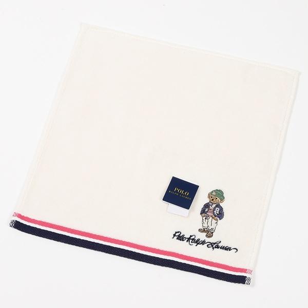 新品　ラルフローレン　タオルハンカチ　RL6112商品のサイズ実測サイズ　２５cm×２５cm実測サイズの多少の誤差はご容赦ください。商品の紹介素材：綿１００％カラー：ホワイト系ラルフローレンのタオルハンカチです。ポロベアの刺繍がポイントです...