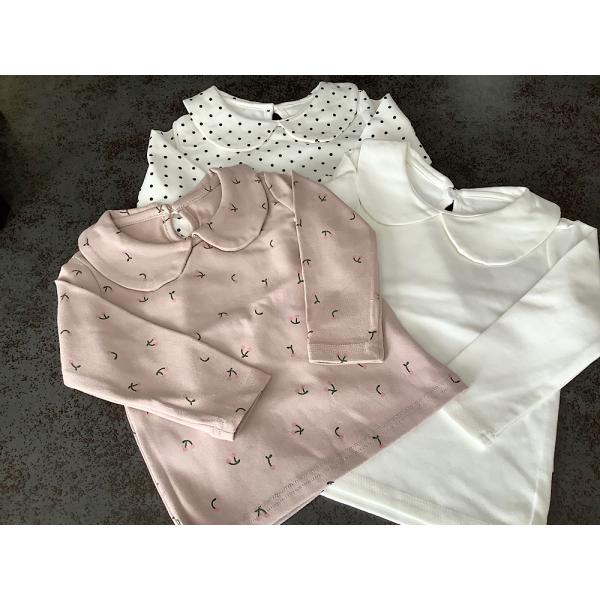 どんな服にも合わせやすいフワフワシャツです。柄違いで何枚も欲しいシャツです♪※シャツのみの販売です。他の付属品はつきません。《サイズ》・80・90《柄》・ホワイト無地・ドット・さくらんぼ※光の当たり方で色味が違って見える場合があります。イメ...