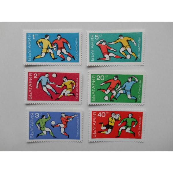 1970年発行のブルガリアの切手「ワールドカップ サッカー メキシコ大会 1970」です。1st.：オフェンスとディフェンスの攻防2st.：オフェンスとディフェンスの攻防3st.：オフェンスとディフェンスの攻防5st.：オフェンスとディフェ...