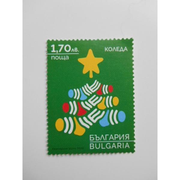 2020年発行のブルガリアの切手、「クリスマス 2020 5479」です。1.70lv.：星と靴下2020年11月20日発行　　2.8cm×4cmデザイン：E. シュルツ＊商品写真は見本のものとなります。当店よりお送りする現物をご覧になりた...