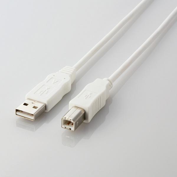 □エレコム エコUSBケーブル(A-B) USB2-ECOWHシリーズ□USB2.0対応のUSBケーブル(ABタイプ)□燃やしても有害なハロゲンガスが発生しないハロゲンフリーの素材を使用！□被覆にPE、EVAを主成分とした素材を使用している...
