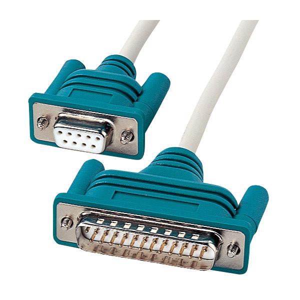 □SANWA SUPPLY RS-232Cケーブル(クロス・2m)□DOS/Vパソコンのシリアル(D-sub9pin)ポートとNEC PC-9821シリーズなどのRS-232Cコネクタを接続し、データ転送をするためのD-sub25pinケー...