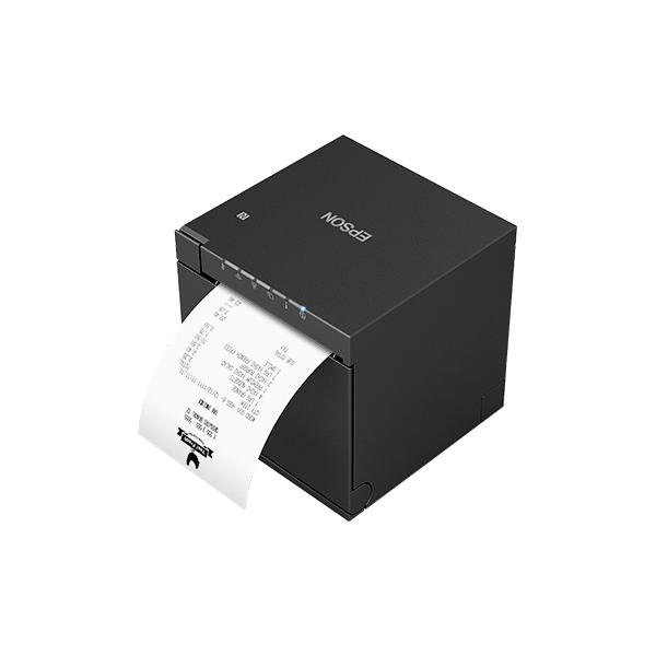 □エプソン レシートプリンター スタンダードモデル(TM-m30II-H後継機)□手のひらサイズはそのままに、最大300mm／秒の高速印刷・ニアエンドセンサー搭載・レシート用紙の丸まり軽減機能搭載□2WAYカバー採用により着脱式の背面カバー...