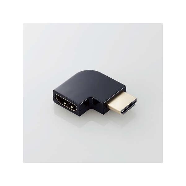 □エレコム HDMI L字型アダプター(タイプA-タイプA)スリム 右向き□HDMI端子(タイプA)の向きを変えられるL字型アダプター(右向き)です。※当製品はIC非搭載のパッシブタイプです。※本製品はリピーター機能非搭載です。ケーブル接続...