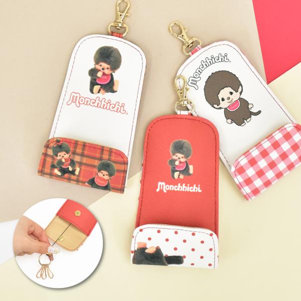 ブランドキャラクターmonchhichi(モンチッチ)商品名(MO36)モンチッチ リール付きキーケース(型番)MO3-6A ドットMO3-6B ギンガムMO3-6C タータンサイズ・(縦)約12cm/(幅)約7cm・重量：約30g仕様・素...