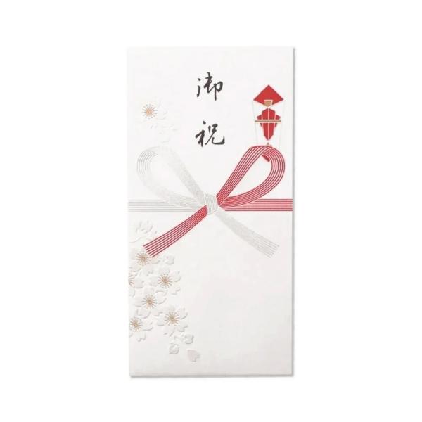 シンボリックに図案化した桜が、パールや金のシルク印刷とエンボス加工で表現されたシックなデザインです。白と金でシンプルに表現された桜は、贈るお相手を選ばずにお使いいただけます。気軽にお祝いをお包みしたい時に。春のお祝いの花、桜モチーフの金封を...