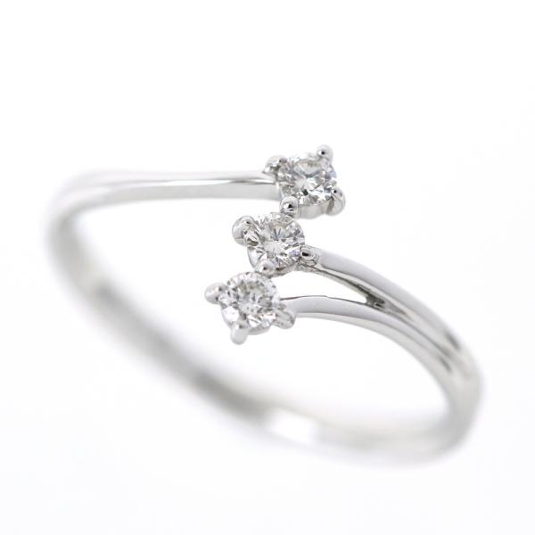 pt900 リング ダイア 0.10カラット ダイアモンド ダイアリング ファッション アクセサリー 中古 アクトワンヤフー店 送料無料