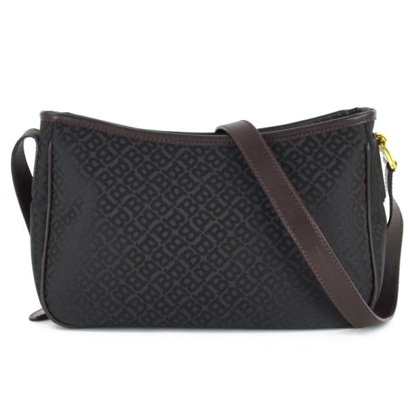 BALLY バック ホーボーバッグ ファスナー開閉 軽量 軽い ナイロンバッグ レザーストラップ 革 横長 クロスボディ スリング 鞄 中古   アクトワンヤフー店 送料無料