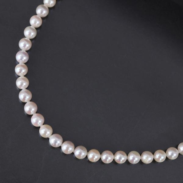 本真珠 白真珠 数珠ネックレス 冠婚葬祭 8mm シルバー留め具 中古 アクトワンヤフー店 送料無料
