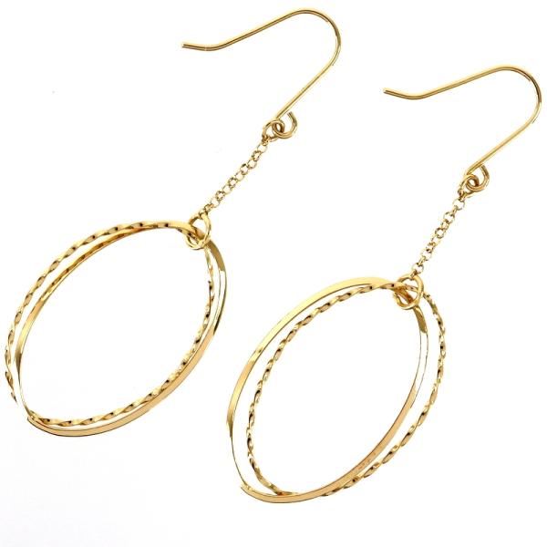 イヤーアクセサリー 楕円形 二重 地金のみ ストーンレス レディース 中古 アクトワンヤフー店 送料無料