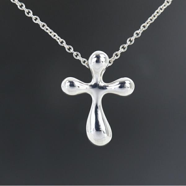 TIFFANY Co. ペンダント SV925 エルサ ペレッティ 十字架 シルバーネックレス ブランドジュエリー アクセサリー 中古 アクトワンヤフー店 送料無料