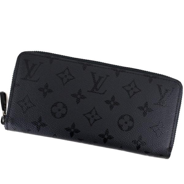 LOUIS VUITTON LV 新作 ファスナー長財布 ラウンド長財布 ロングウォレット ブラック系 小物 革 中古   アクトワンヤフー店 送料無料