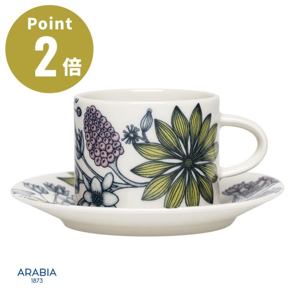 商品名：アラビア ARABIA ルノ サマーレイ カップ＆ソーサーサイズ：カップ：約φ75×W100×H60mm、ソーサー：約φ140×H20mm容量：約180ml素材：磁器原産国：タイ※不定期生産のスペシャルプロダクトのため、次回の製造予...