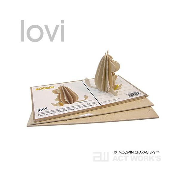 《こちらはメール便発送の商品です》フィンランドの白樺の木（バーチ材）から作られるlovi社のグリーティングカード＆オーナメント「フローレン」です。同じフィンランドの人気キャラクター・ムーミンとコラボレートした「ムーミンコレクション」シリーズ...