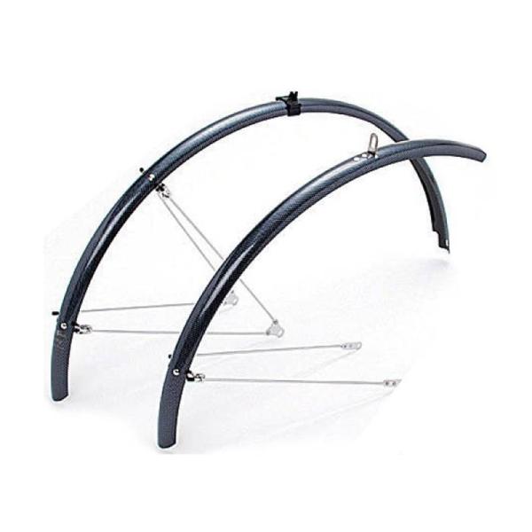 ＊700C・ロード向けのフルフェンダーです。＊復元力のある折れない材質を使用。＊ハブシャフトにも取付可能なリヤ2本ステータイプ。＊適応:700x25-32C