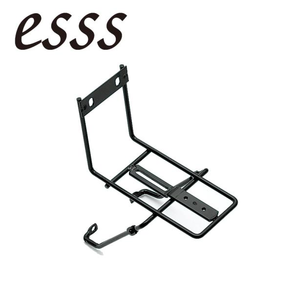 esss（エス） ATB-3 カゴ専用の取付フロントキャリア多くの機種に対応できるように設計したオリジナルキャリア。多種アウターワイヤーの逃げを作りワイヤー仕上げでVブレーキ対応。●カラー:BK、SL●サイズ:幅340×奥行き230×高さ2...