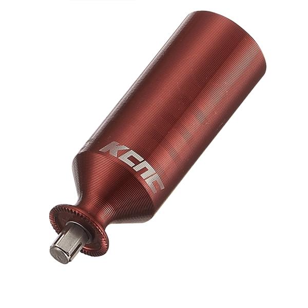 ライトアダプター　クイックリリース/スルーアクスル兼用対応：6mmの六角穴を持つスルーアクスル材質：6061アルミニウム合金全長：70mm（取り付け部の突起を除く）直径：25.4mm参考重量：26g●6mmの六角穴を持つスルーアクスルに装着...