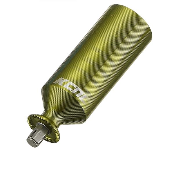 ライトアダプター　クイックリリース/スルーアクスル兼用対応：6mmの六角穴を持つスルーアクスル材質：6061アルミニウム合金全長：70mm（取り付け部の突起を除く）直径：25.4mm参考重量：26g●6mmの六角穴を持つスルーアクスルに装着...