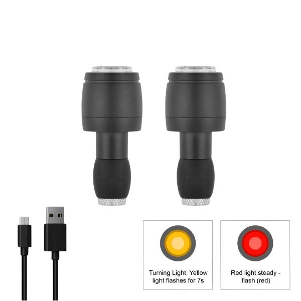 NORDTUR LW-R20TNウインカー機能付き、バーエンド装着型のリアライト。左右2個セット。●ドロップハンドルのバーエンドに装着する左右2個セットのウインカー機能付きライト●最大20ルーメン（赤色）で後方からの視認性を確保●内蔵バッテ...