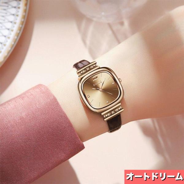 耐水性 室内装飾 正方形 のための 装飾品 クォーツ 高級時計動き:QUARTZ証明:なし留め金タイプ:皮革配置バケット起源:Cn (原点)場合材料:ステンレス防水深さ:3気圧様式:方法及び偶然バンド幅:18mmケースの形:正方形ケース厚さ...