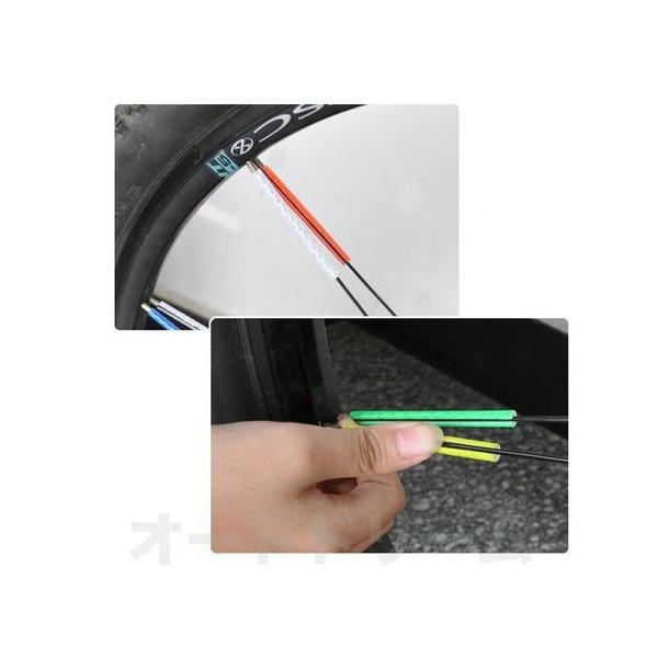 材質: absチューブ + 反射コーティングフィルム長さ: 75 ミリメートルインナー径: 1.8 〜 2.5 ミリメートル12 個パックパッケージ1 × 12 個自転車反射チューブ