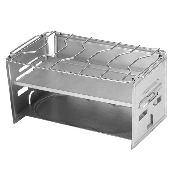 キャンピングカー、ハイカー、バックパッカー、アウトドアアクティビティが好きな人向けの堅牢なステンレスストーブ。特徴：頑丈なバックパックとキャンプ用の頑丈なステンレス鋼構造。灰皿の高さは調整可能で、さまざまな燃料源に適しています。上部のバーベ...