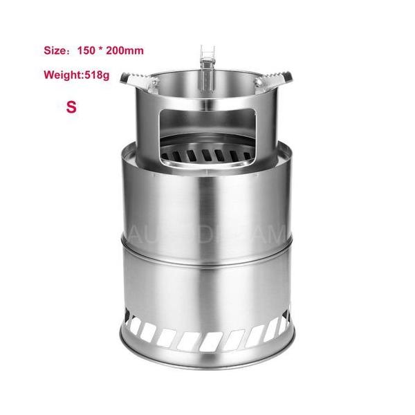 特徴：ステンレス鋼素材でできており、磨耗や破損に強く耐久性があります。高温と重量に耐えることができます。小枝、葉、松ぼっくり、木を燃料として使用できます。コンパクトで軽量、分解して持ち運びが可能です。仕様：サイズ：S or L 材質：201...