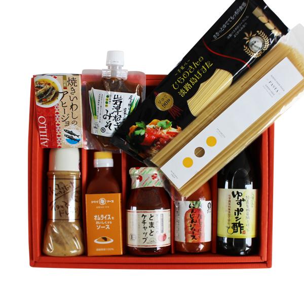 商品情報セット内容 ■イタリアンドレッシング280ml■にんじんジュース200ml■焼きいわしのアヒージョ100g■岩津ねぎみそ 130g■とまとケチャップ300g■オムライスをおいしくするソース200mｌ■ゆずポン酢360ml■スパゲッテ...