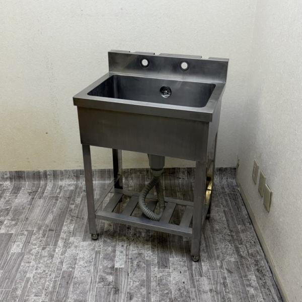 ■管理番号：4400000124572■型番：スノコ■外形寸法：W600 x D450x H800mm■サイズ備考：バックガード：あり（D50xH100ｍｍ）脚部形状：L字脚アジャスト脚：アジャスト調節可能　■詳細備考：バックガード加工有傷...