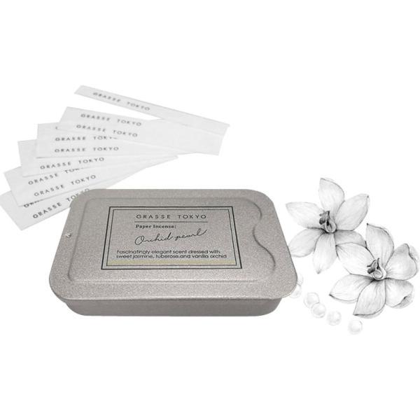 【商品名】 ペーパーインセンスオーキッドパ 【内容】●内容量＝15枚入●燃焼時間＝約5分●クリップ・マッチ付 【サイズ】●現品 缶 約9.5×6.2×1.8ｃｍ・ お香 8×0.8ｃｍ 【箱サイズ】9.5×6.2×1.8cm 【商品について...