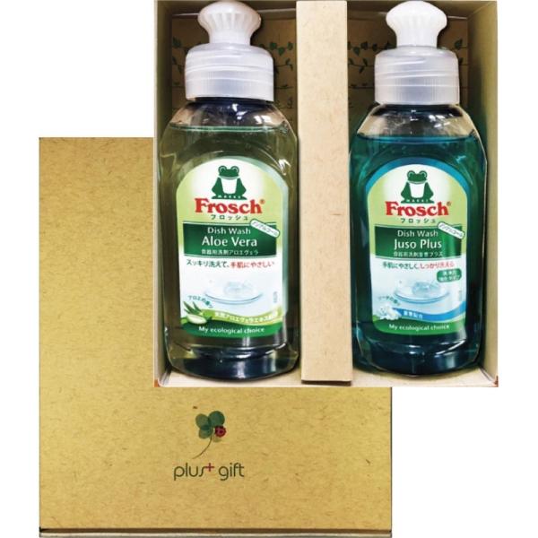 【商品名】 プラスギフトフロッシュFF 【内容】食器用洗剤 アロエヴェラ・重曹 オーストリア 各100ml ×各1 【箱サイズ】14.3×12.5×3.5cm