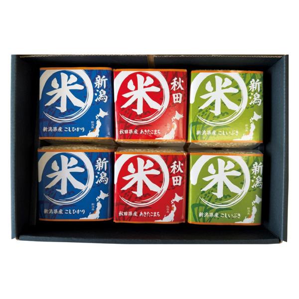 【商品名】 味わいブランド米食べくらべギフトセット 【内容】新潟県産コシヒカリ・新潟県産こしいぶき・秋田県産あきたこまち 各150g ×各2 【箱サイズ】13.5×19×6cm 【商品について】米どころ新潟のコシヒカリ・こしいぶき、秋田県産...