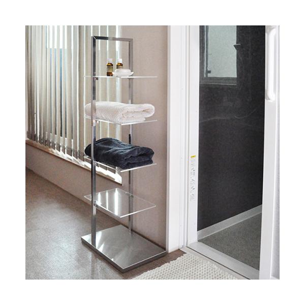 ■サイズ本体：約幅24×奥行35×高さ108cm棚板（アクリル板）：約幅19.5×奥行29.5cm梱包時：約71×38×高さ8cm■重量約3.8kg（梱包時：約4.6kg）■耐荷重約1kg【棚1枚あたり】■材質本体：スチール（クロムメッキ）...