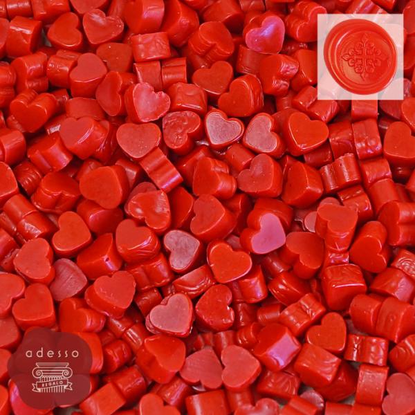 ■容量：20グラム入り：4粒ずつ使用した場合、約20個程度分（約80粒）※4粒で約３cmのスタンプができます■商品説明 ハート型シーリングワックス。単色はもちろん、他の色とミックス調色して色でも楽しめるワックスを少量ずつパッケージング。ad...