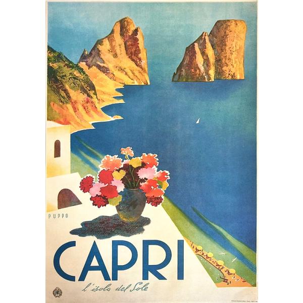 ■商品名ISTITUTO FOTOCROMO ITALIANO/I.F.Iポスター/ラッピングペーパーCAPRI ■サイズ約横50×縦70cm※サイズは1〜2cm程度前後する場合があります。サイズは一般的なB2判（51.5×72.8cm）よ...