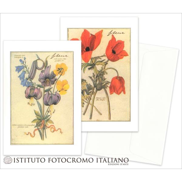 サイズ：カード：11.5×17cm 封筒：12×18cmセット内容：2つ折りメッセージカード1枚・封筒1枚MADE IN ITALY19世紀ごろのボタニカルアート植物画をグリーティングカードのデザインに使用しています。【ご注意】 一部商品に...