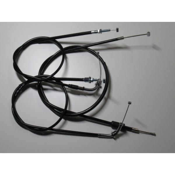 適合車種ホンダ　75年〜77年　旧CB400FF2型ノーマルハンドル用ワイヤーセットです。※ハンドル高さが 10センチ〜15センチまでです。(F1型基準)★ホンダ純正ワイヤーより10センチロングです。スロットルワイヤーは引き戻しの2本+クラ...